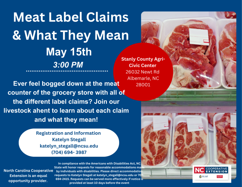 Meat Label Claim Workshop | N.C. Cooperative Extension